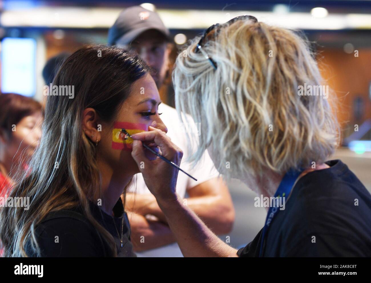 RAC ArenaPerth Western Australia ATP CUP Day 6 08/01/2020 Face painting ...