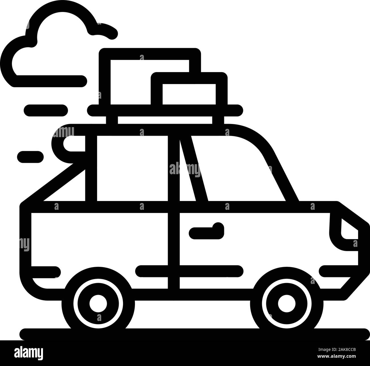 Car travel icon, outline style Stock Vector Image & Art - Alamy