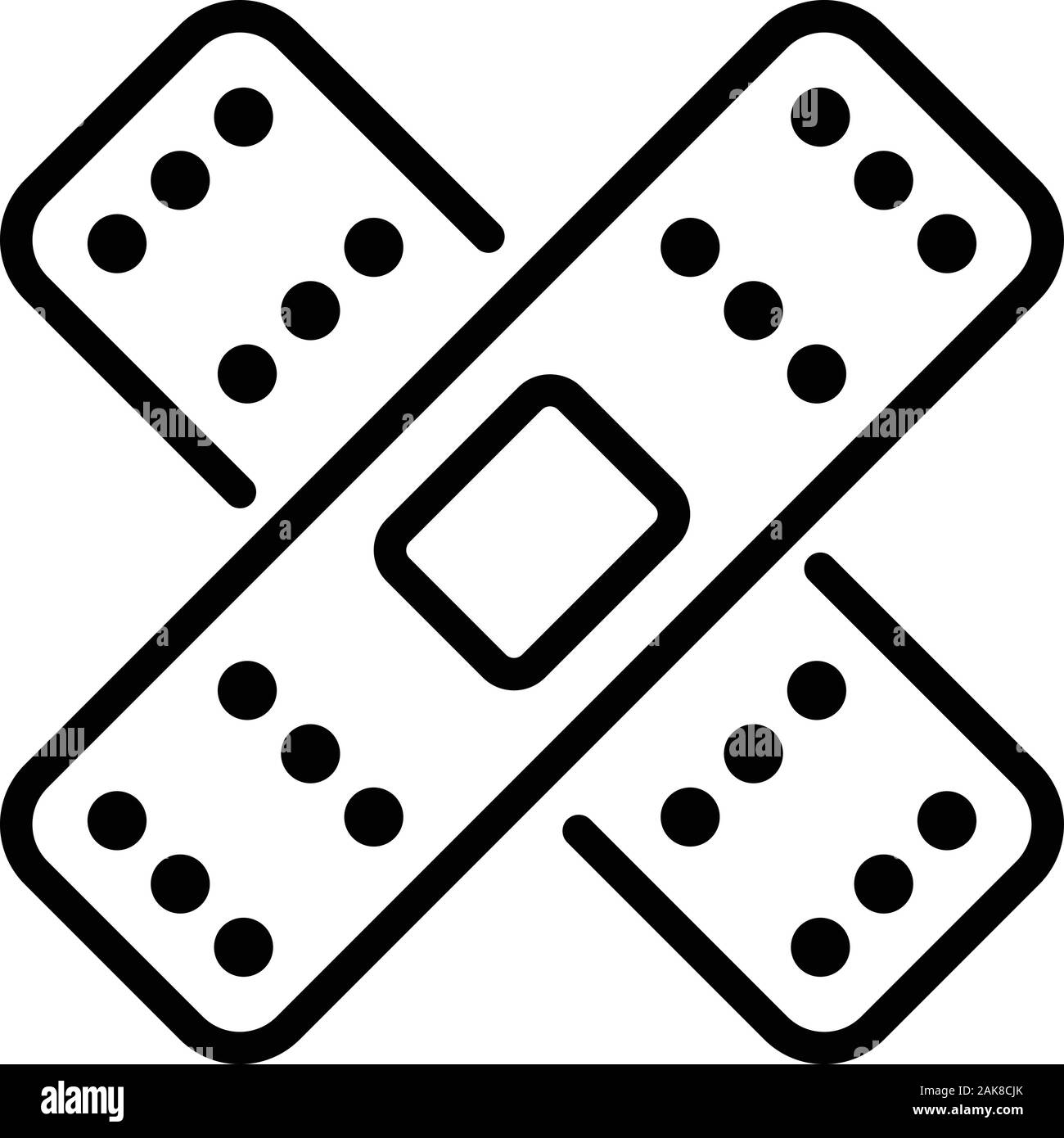 Cross plaster icon, outline style Stock Vector Image & Art - Alamy