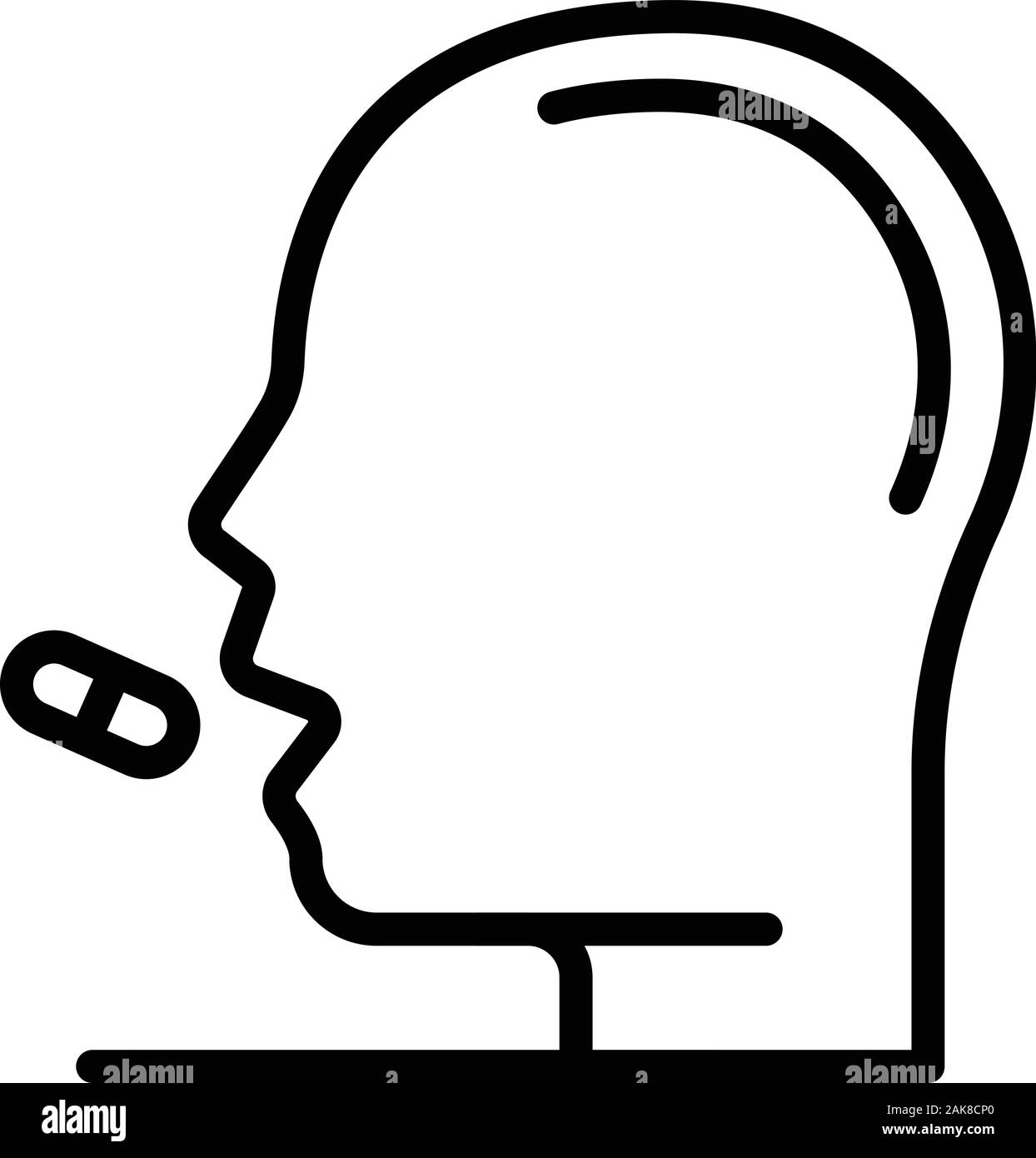 Take morning pill icon, outline style Stock Vector Image & Art - Alamy