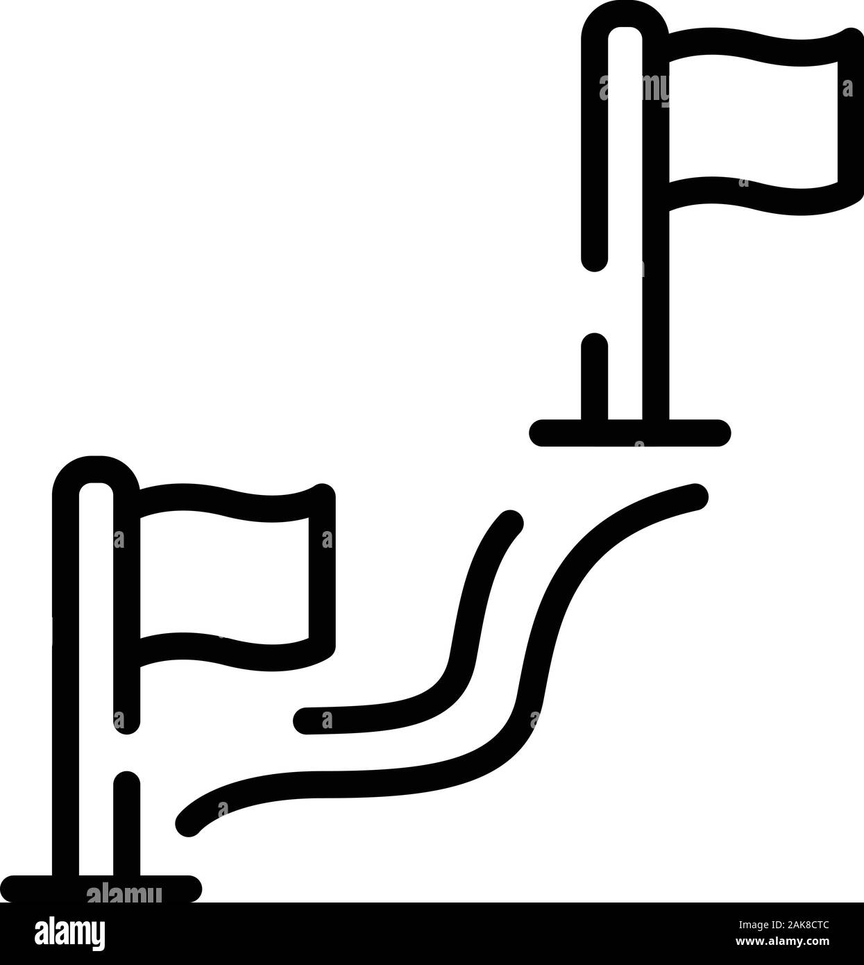 Hiking route icon, outline style Stock Vector Image & Art - Alamy