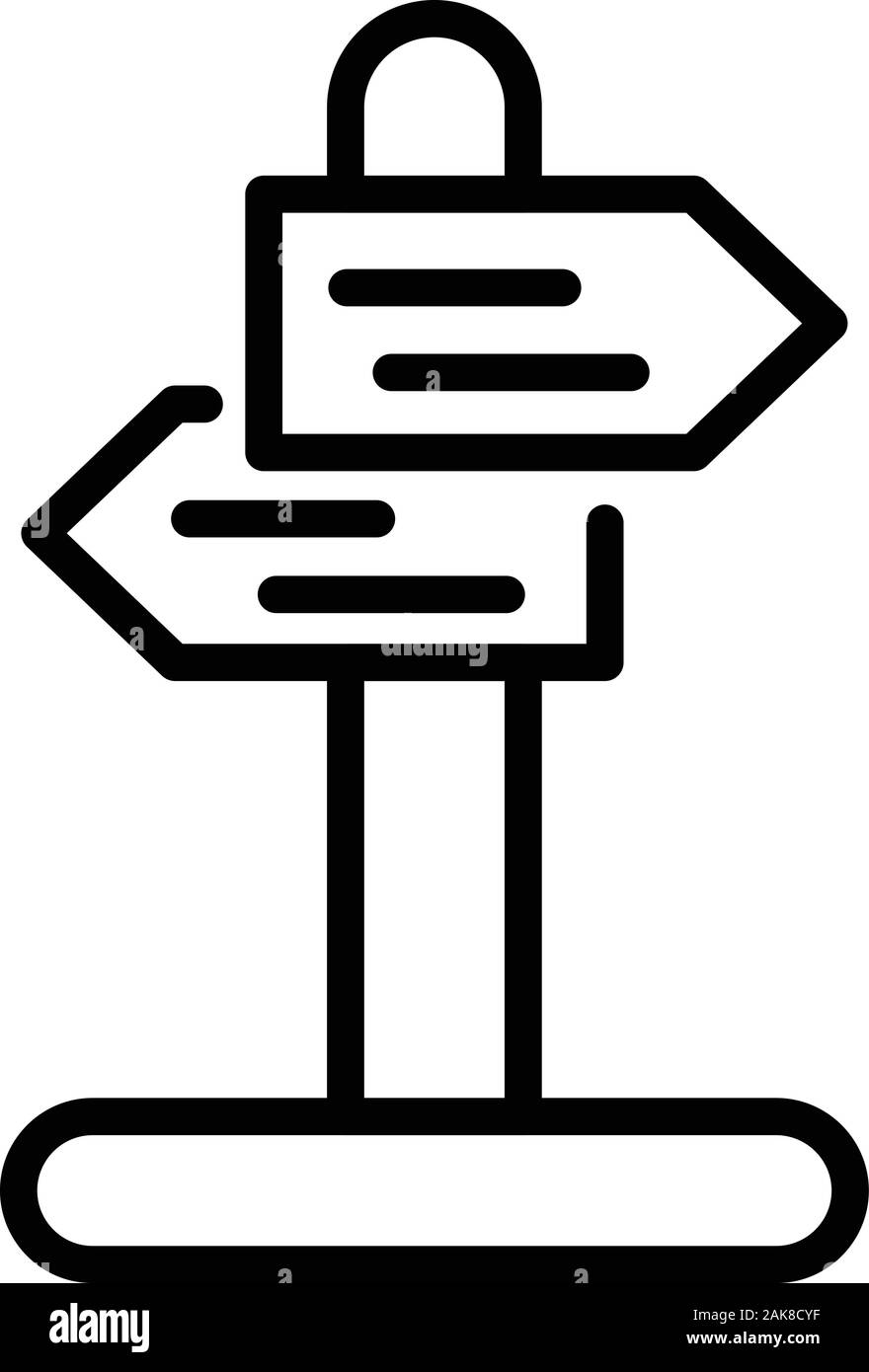 Sign board icon, outline style Stock Vector Image & Art - Alamy