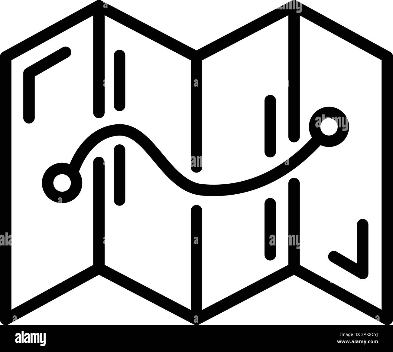Camping route map icon, outline style Stock Vector Image & Art - Alamy