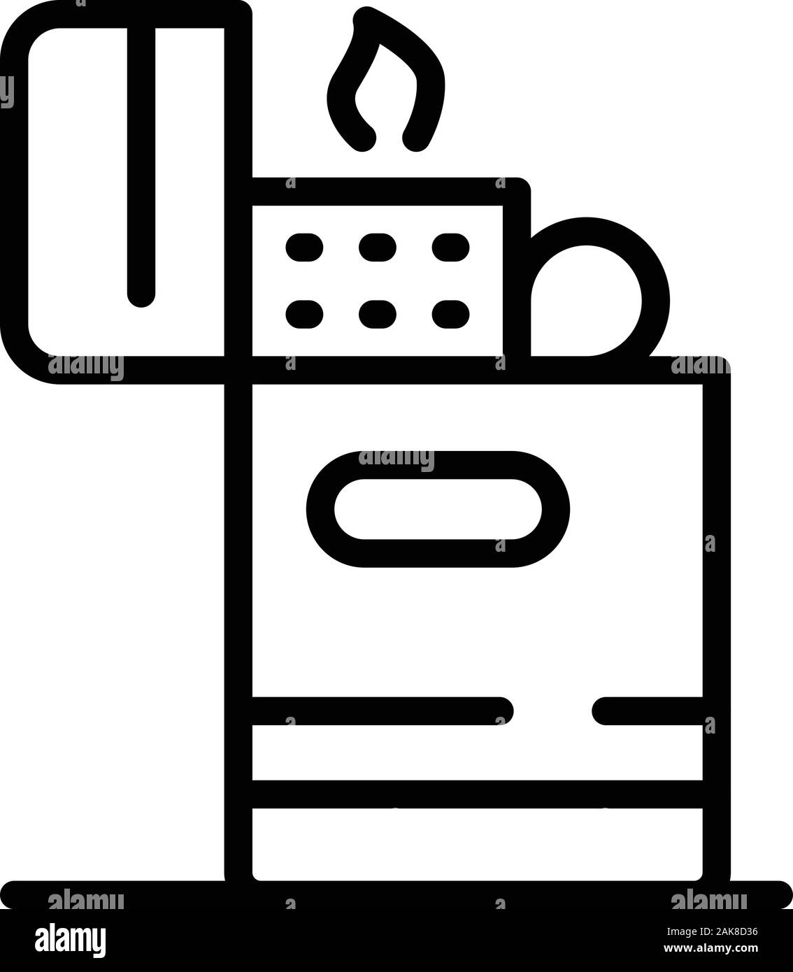 Steel lighter icon, outline style Stock Vector Image & Art - Alamy