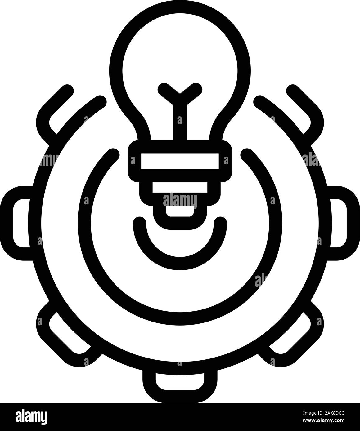 Gear bulb icon, outline style Stock Vector Image & Art - Alamy