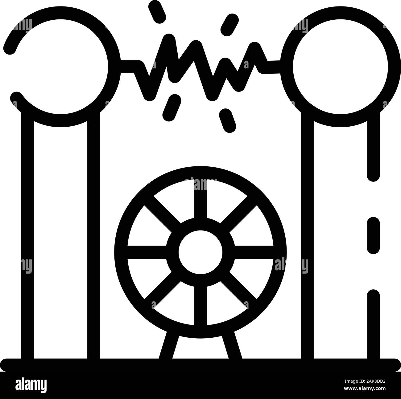 Electric discharge tower icon, outline style Stock Vector Image & Art ...
