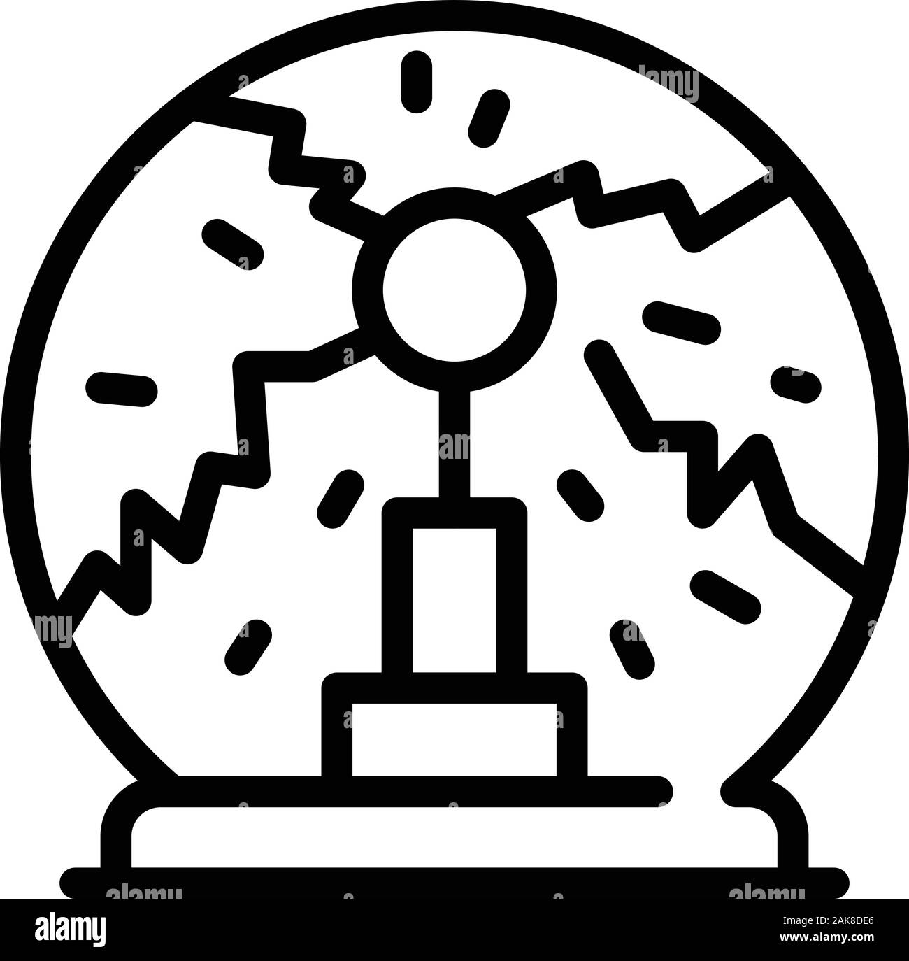 Electric plasma ball in night Stock Vector Images - Alamy