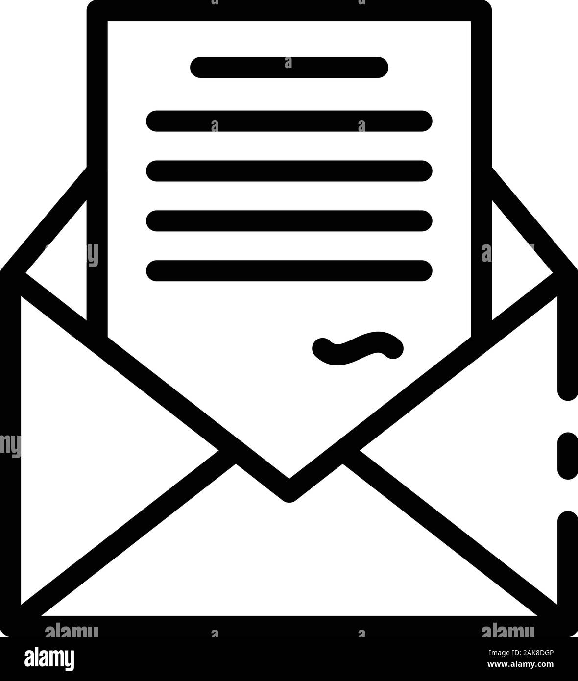 Mail letter icon, outline style Stock Vector Image & Art - Alamy