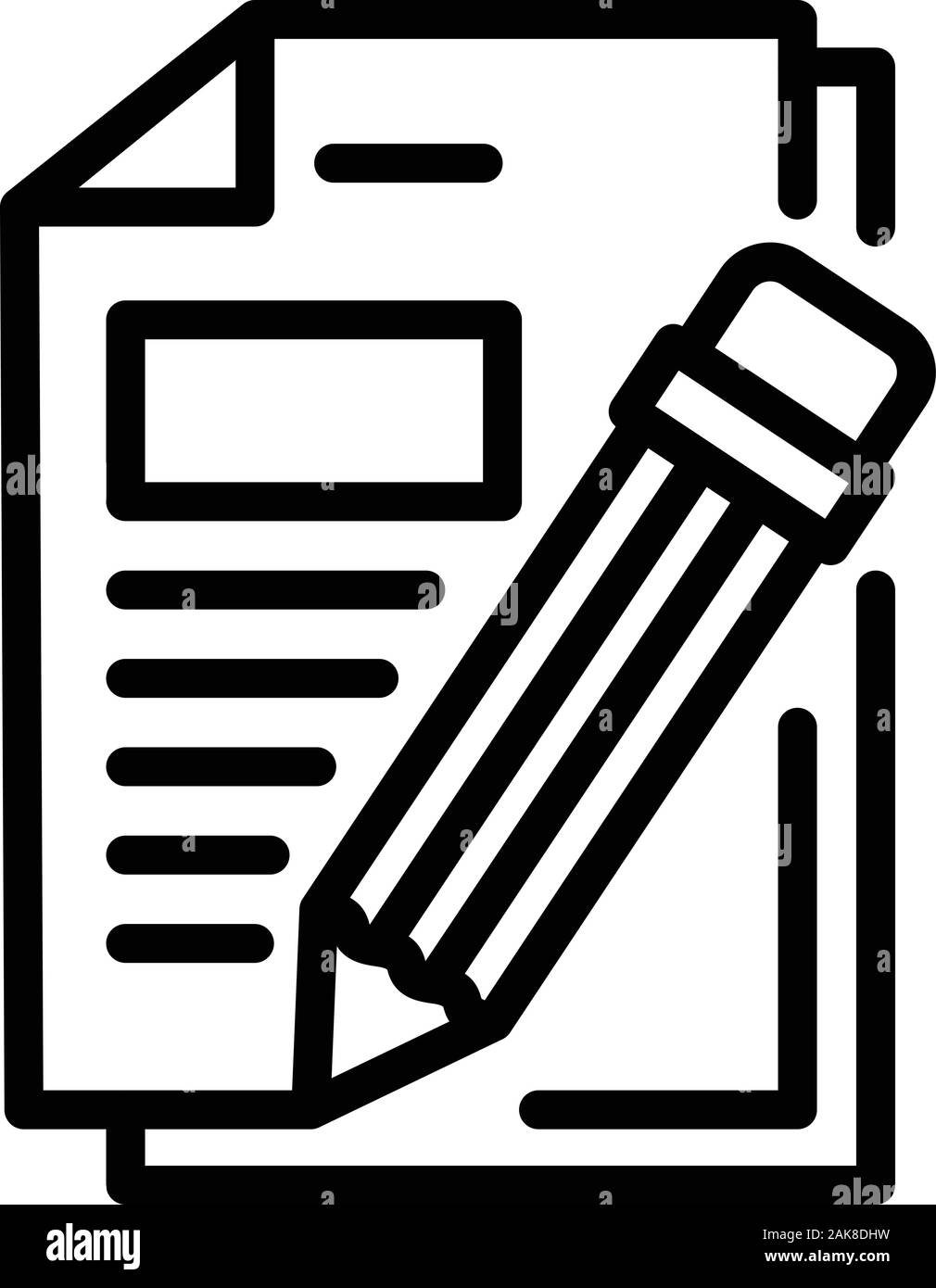 Pen paper icon, outline style Stock Vector Image & Art - Alamy