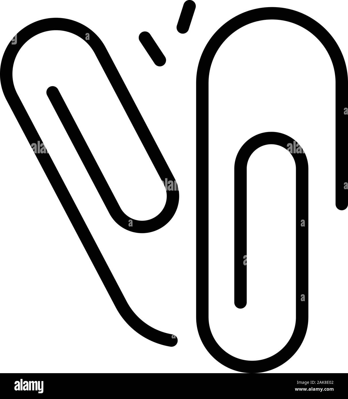 Paper clip icon, outline style Stock Vector Image & Art - Alamy