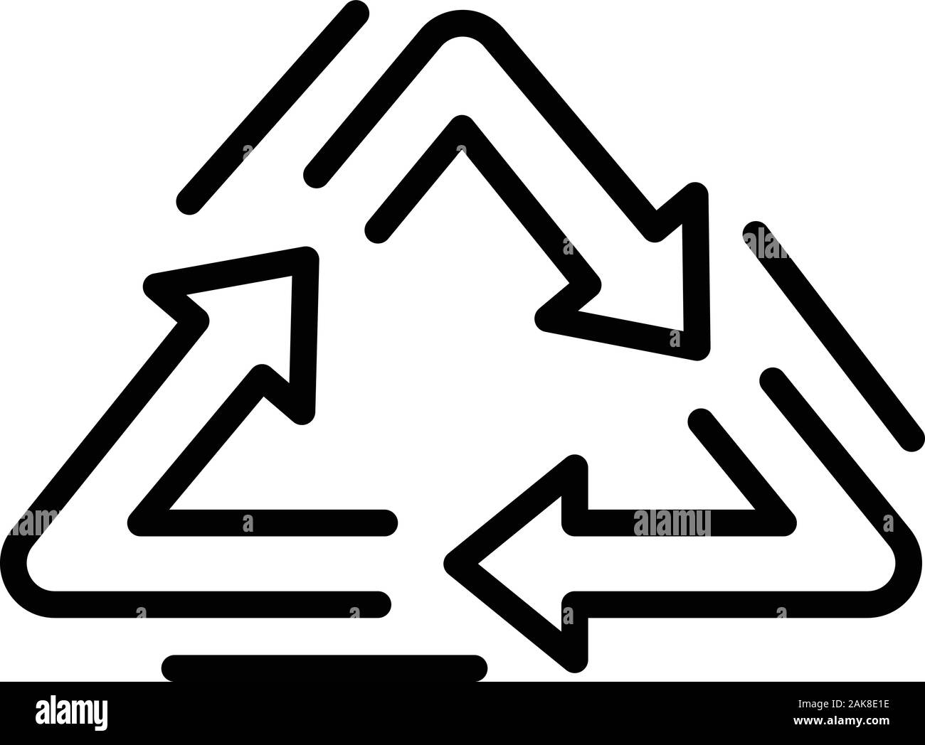 Recycle triangle icon, outline style Stock Vector Image & Art - Alamy