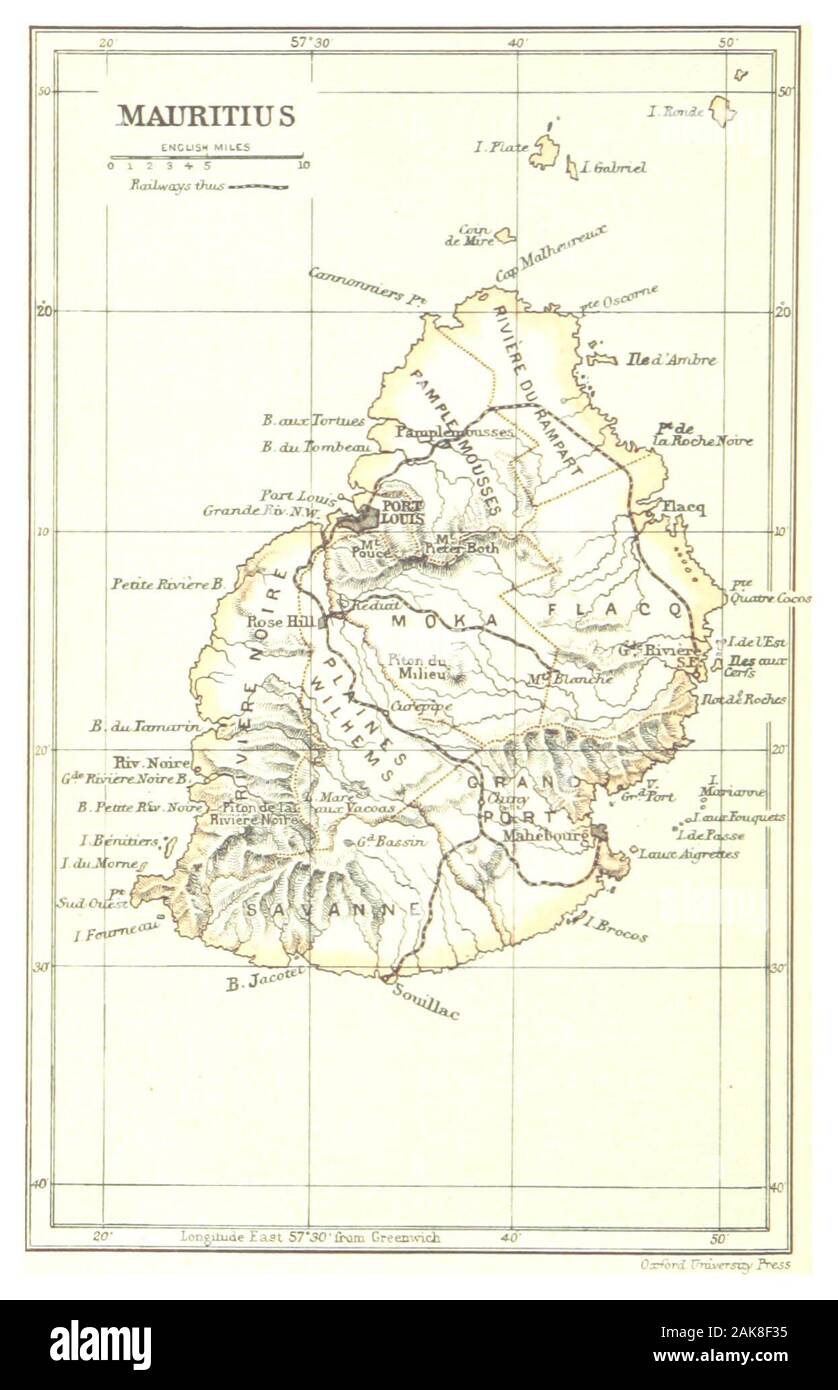 Old mauritius map Cut Out Stock Images & Pictures - Alamy