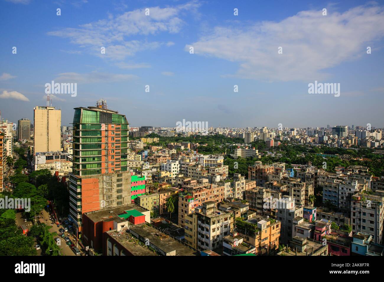 Top view of Dhaka's Mohakhali and Gulshan area. Dhaka, Bangladesh Stock ...