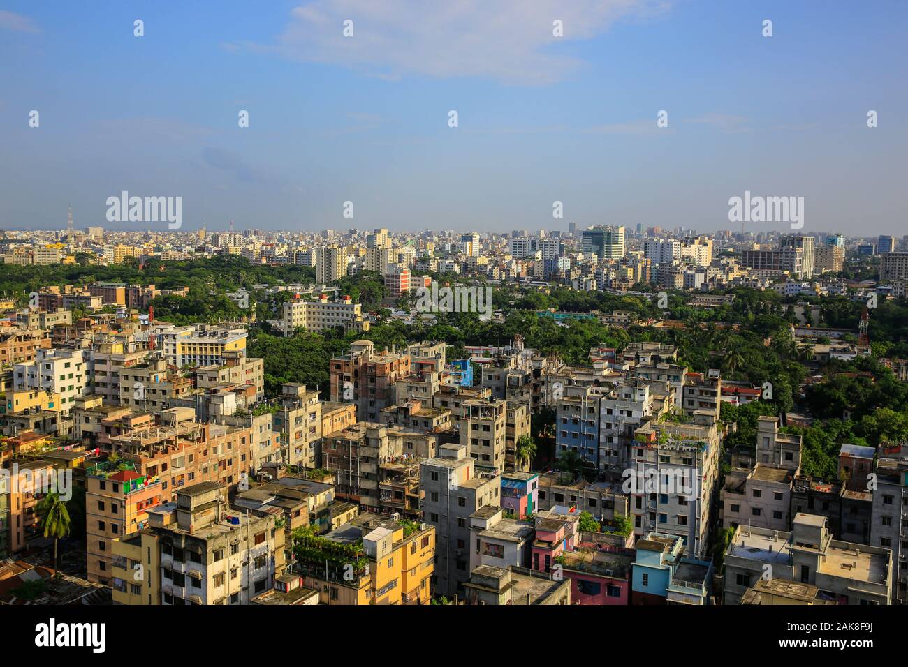 Top view of Dhaka's Mohakhali and Gulshan area. Dhaka, Bangladesh Stock ...