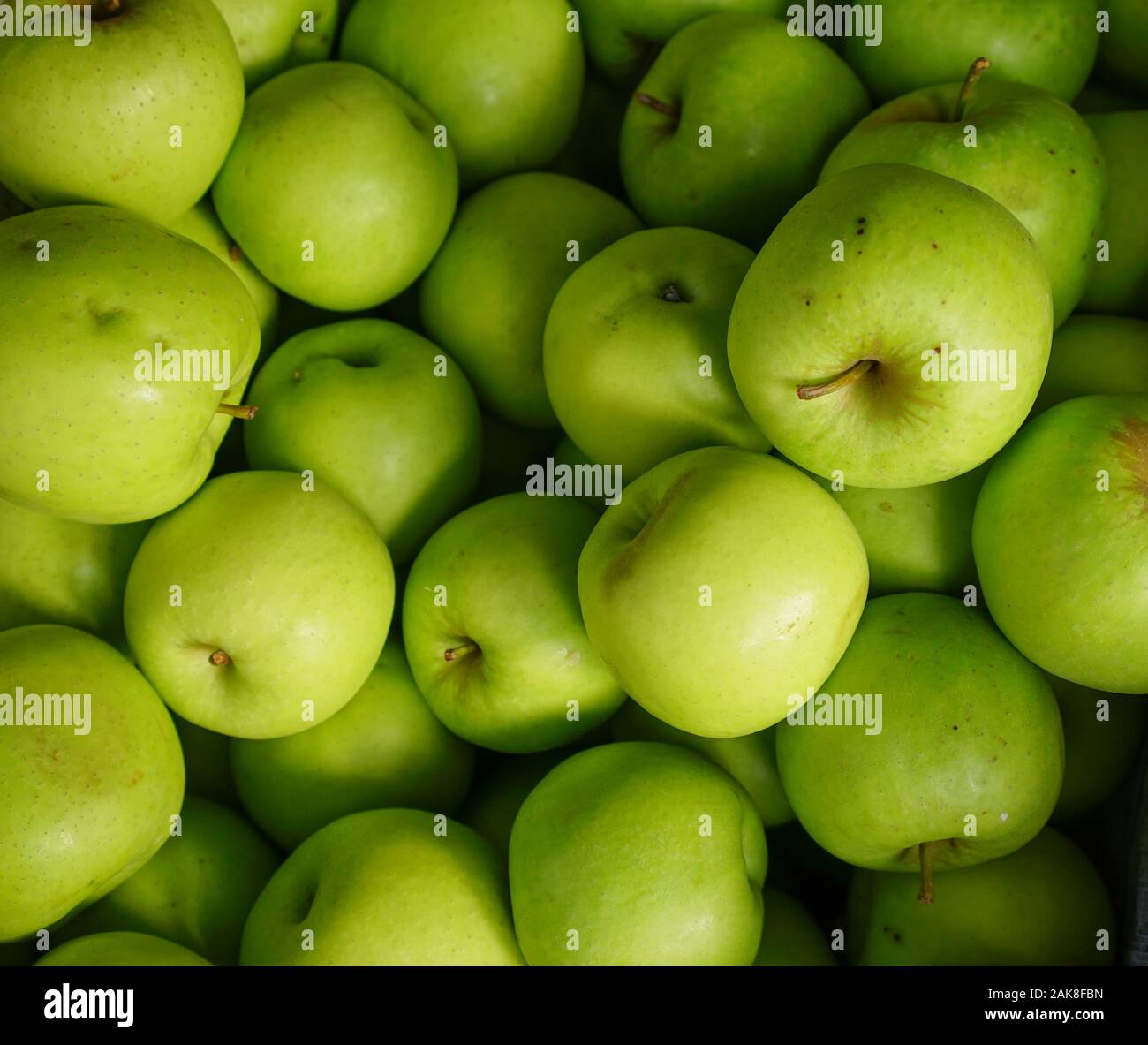 Green apples at rural market in Tibetan Garze, Sichuan Province, China ...
