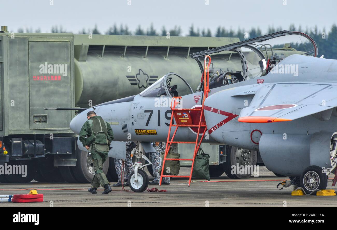 Saitama, Japan - Nov 3, 2019. Fuel tanker truck of Japan Air Self ...