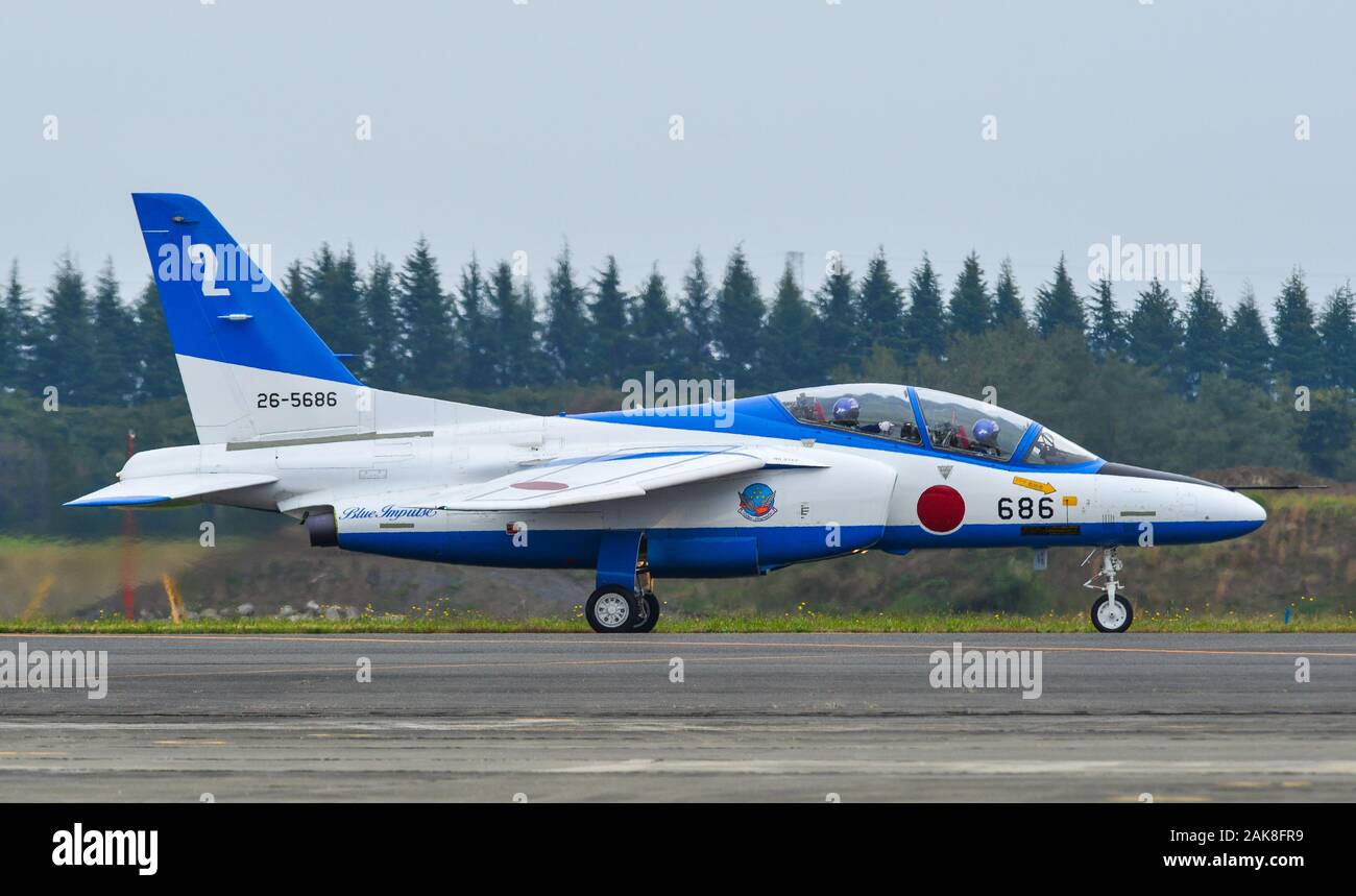 Iruma, Japan - Nov 3, 2019. F-86 Sabres Blue Impulse Aerobatic ...