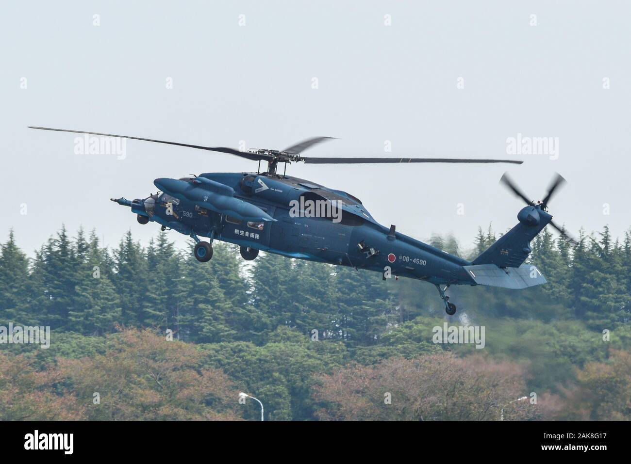 Saitama, Japan - Nov 3, 2019. Sikorsky UH-60J Blackhawk helicopter of ...