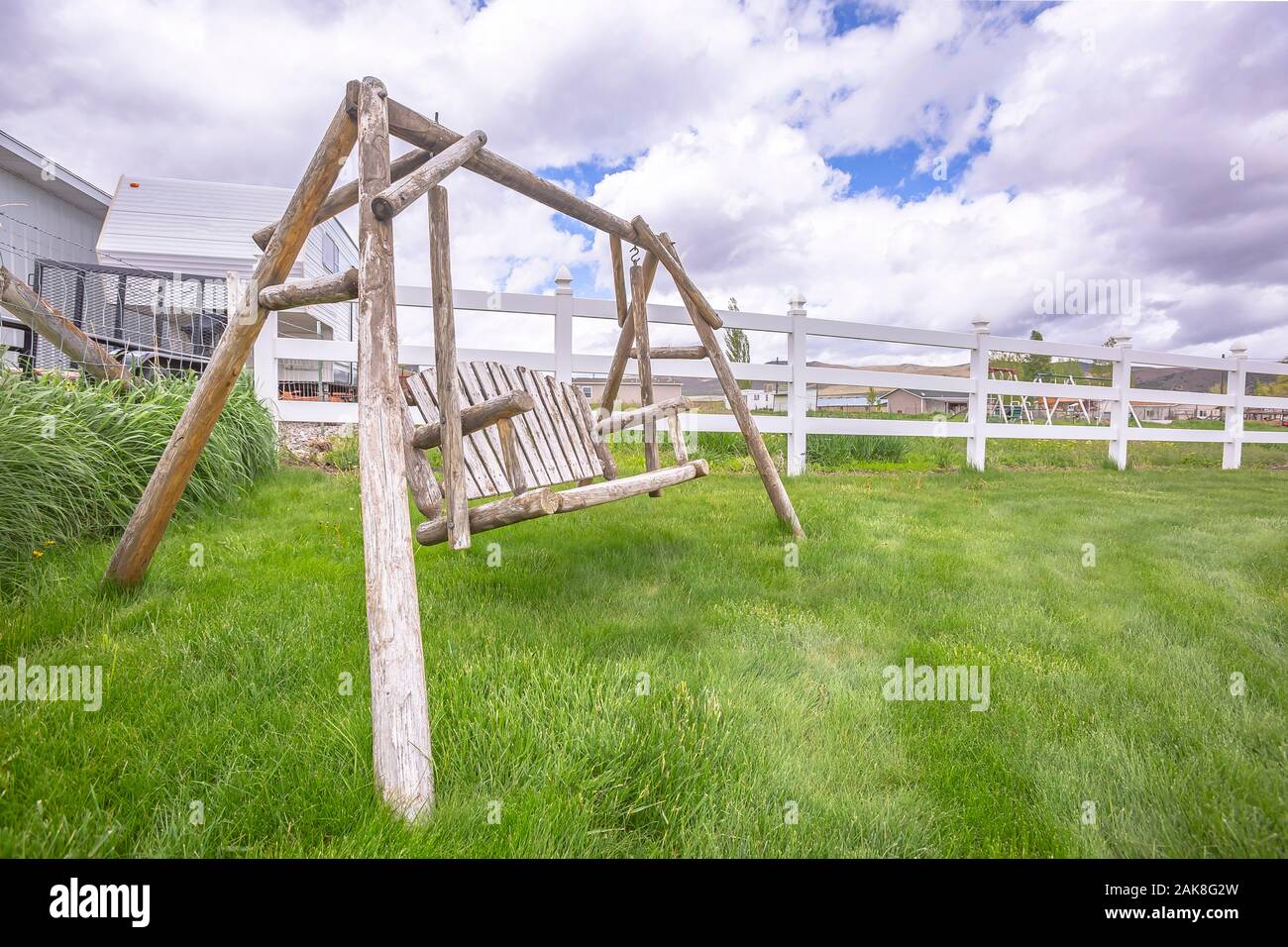 Old wooden swing hi-res stock photography and images - Alamy
