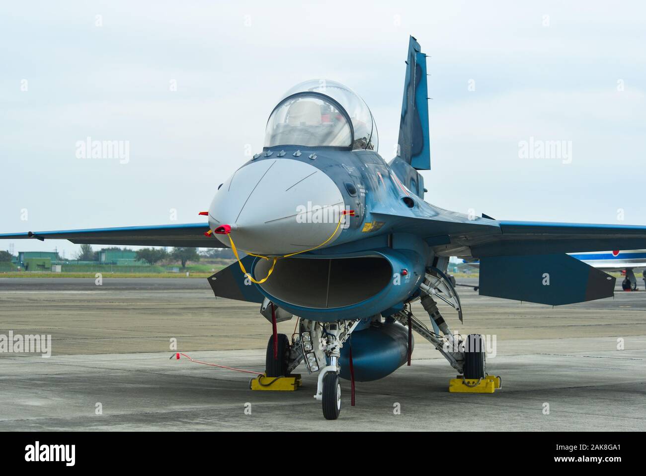 Saitama, Japan - Nov 3, 2019. Mitsubishi F-2 of Air Self Defence Force ...