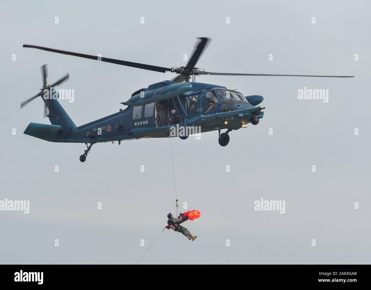 Saitama, Japan - Nov 3, 2019. Sikorsky UH-60J Blackhawk helicopter of ...