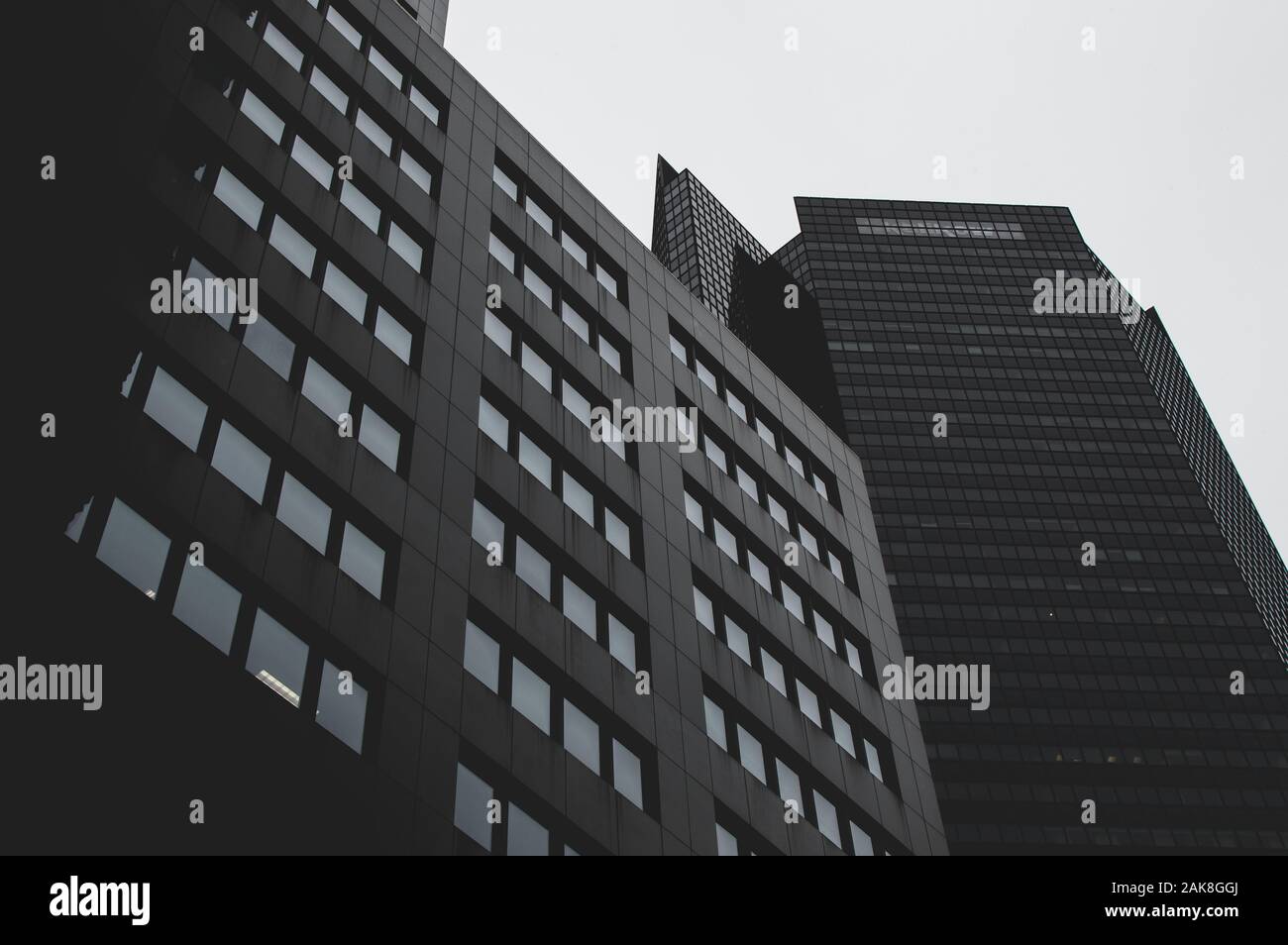 Dark building on gloomy day Stock Photo - Alamy