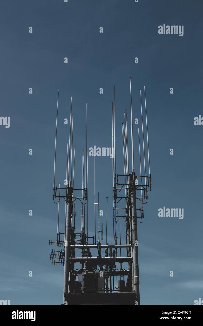 Industrial Communication Antenna Array in the Sky Stock Photo - Alamy