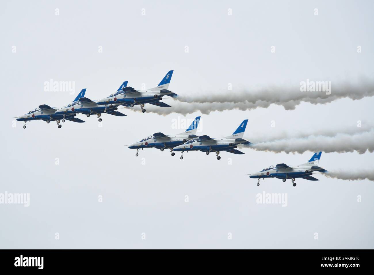 Iruma, Japan - Nov 3, 2019. F-86 Sabres Blue Impulse Aerobatic ...