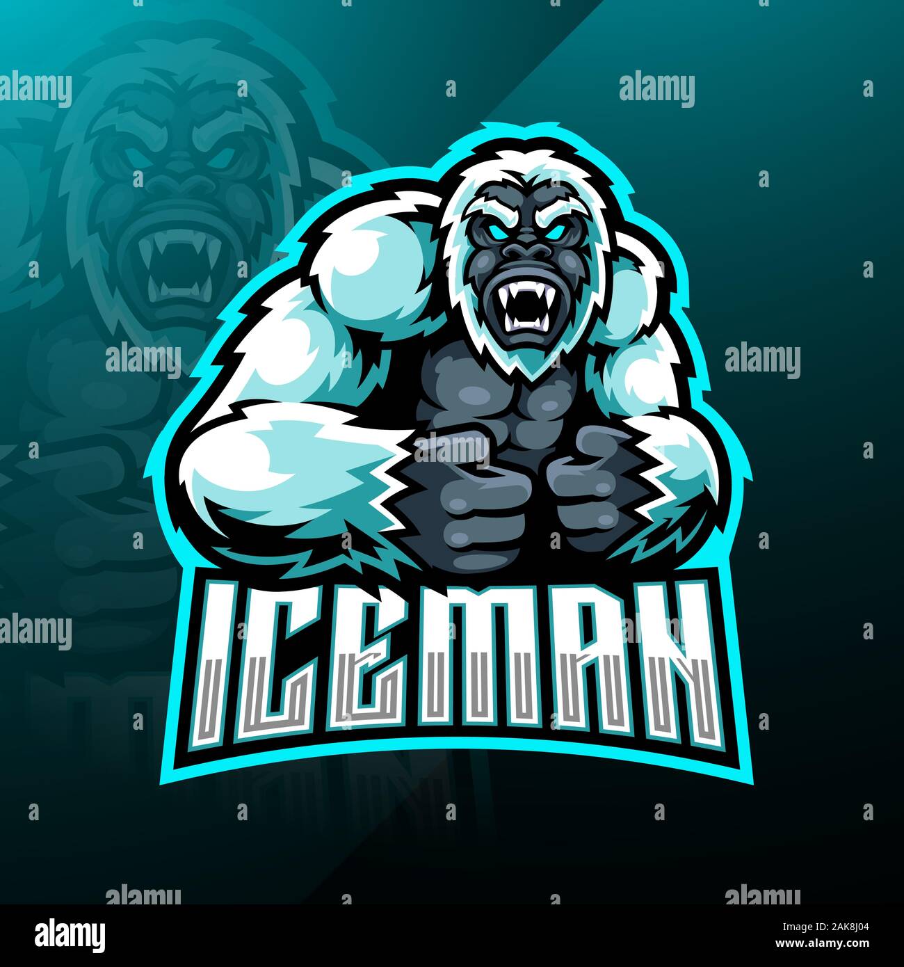 Yeti esport mascot logo design Stock Vector Image & Art - Alamy