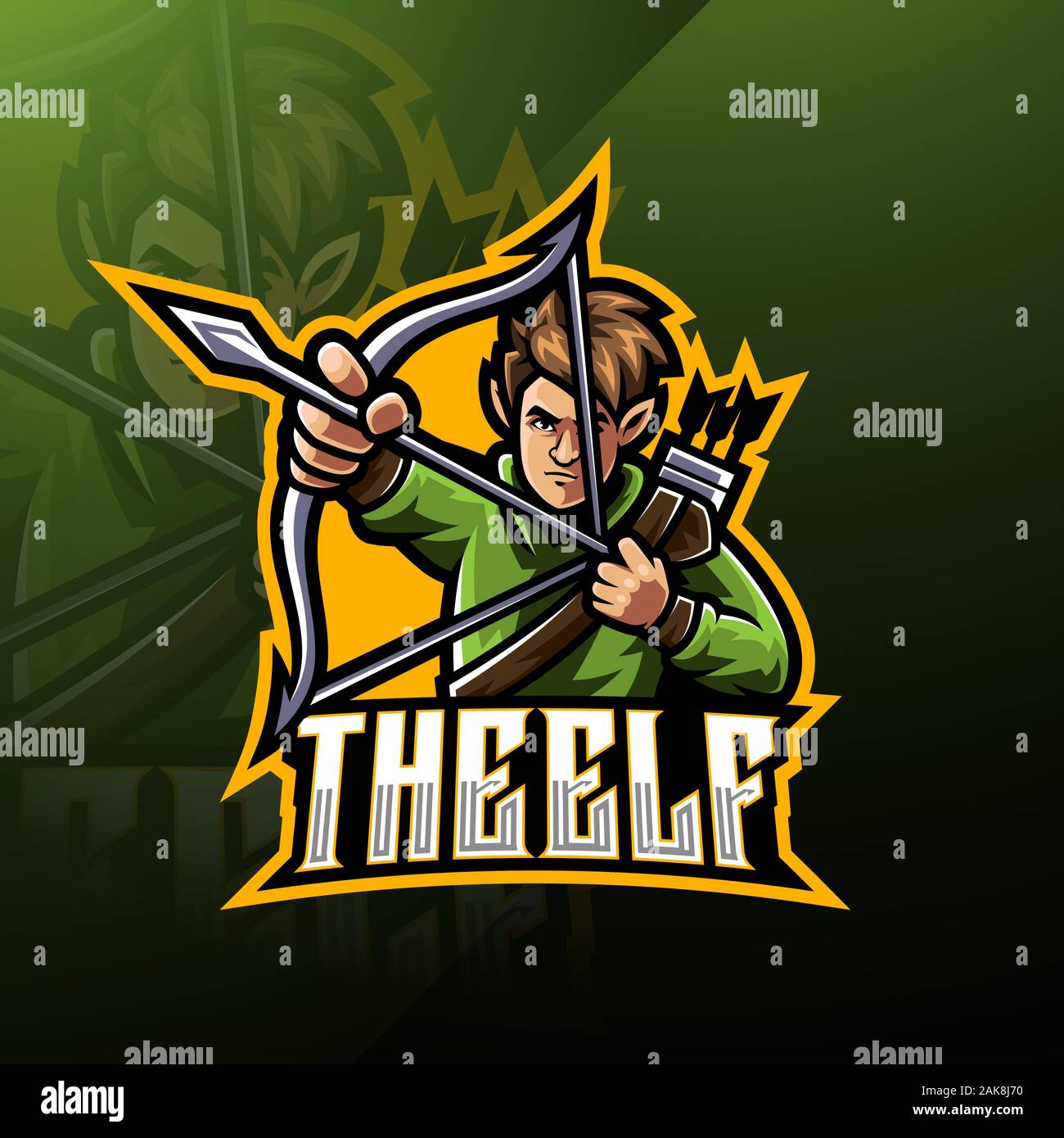 Elf logo design Stock Vector Images - Alamy