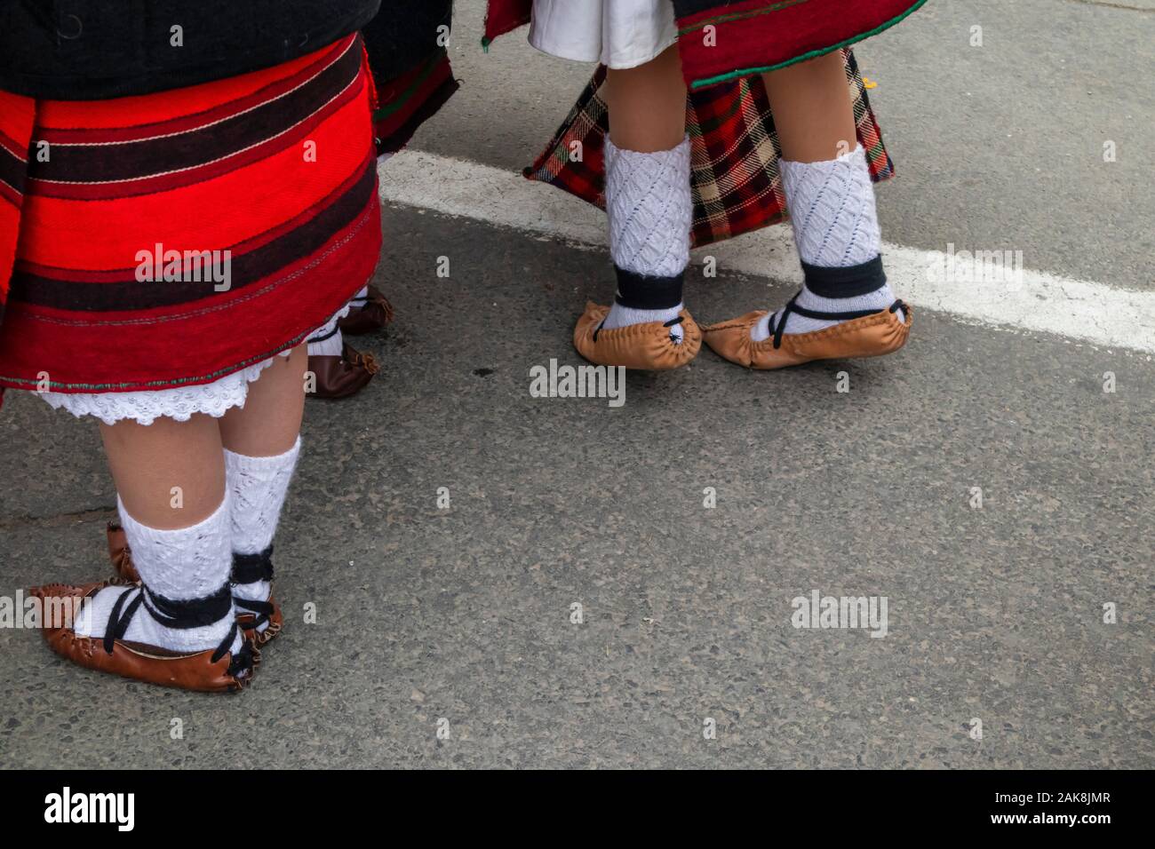 Maramures traditional costumes. Traditional Romanian peasant sandals ...
