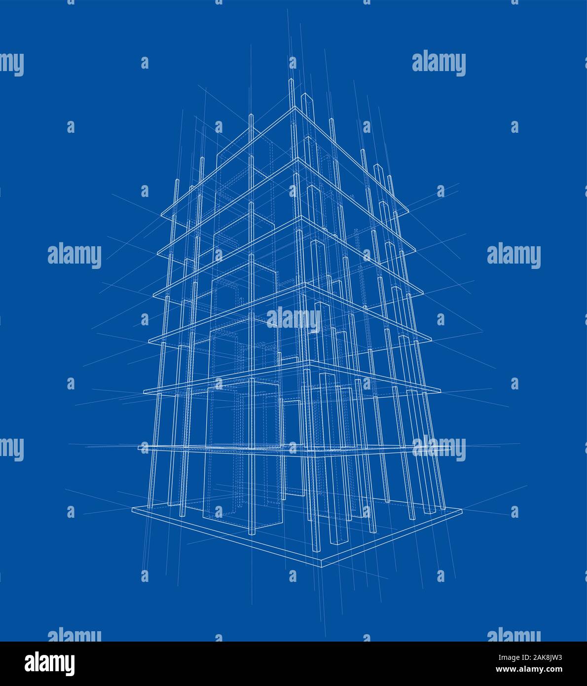 Drawing or sketch of a house under construction. Construction site ...