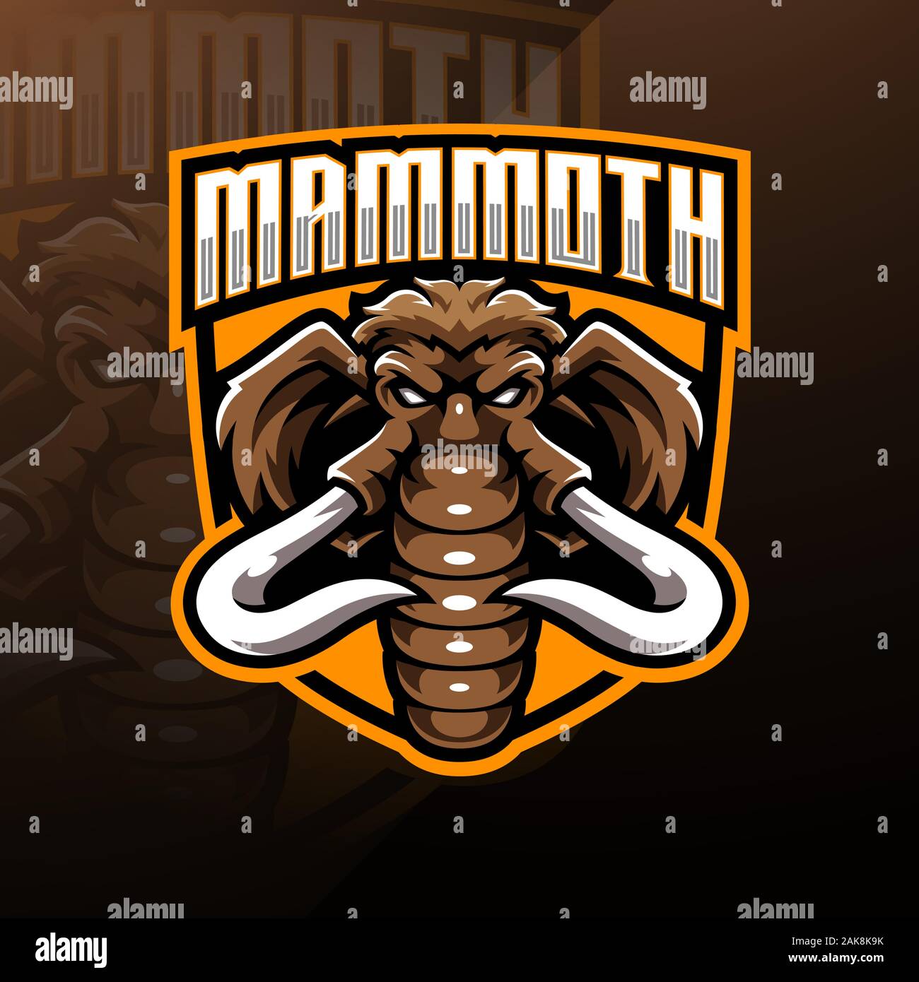 Mammoth head esport mascot logo design Stock Vector Image & Art - Alamy