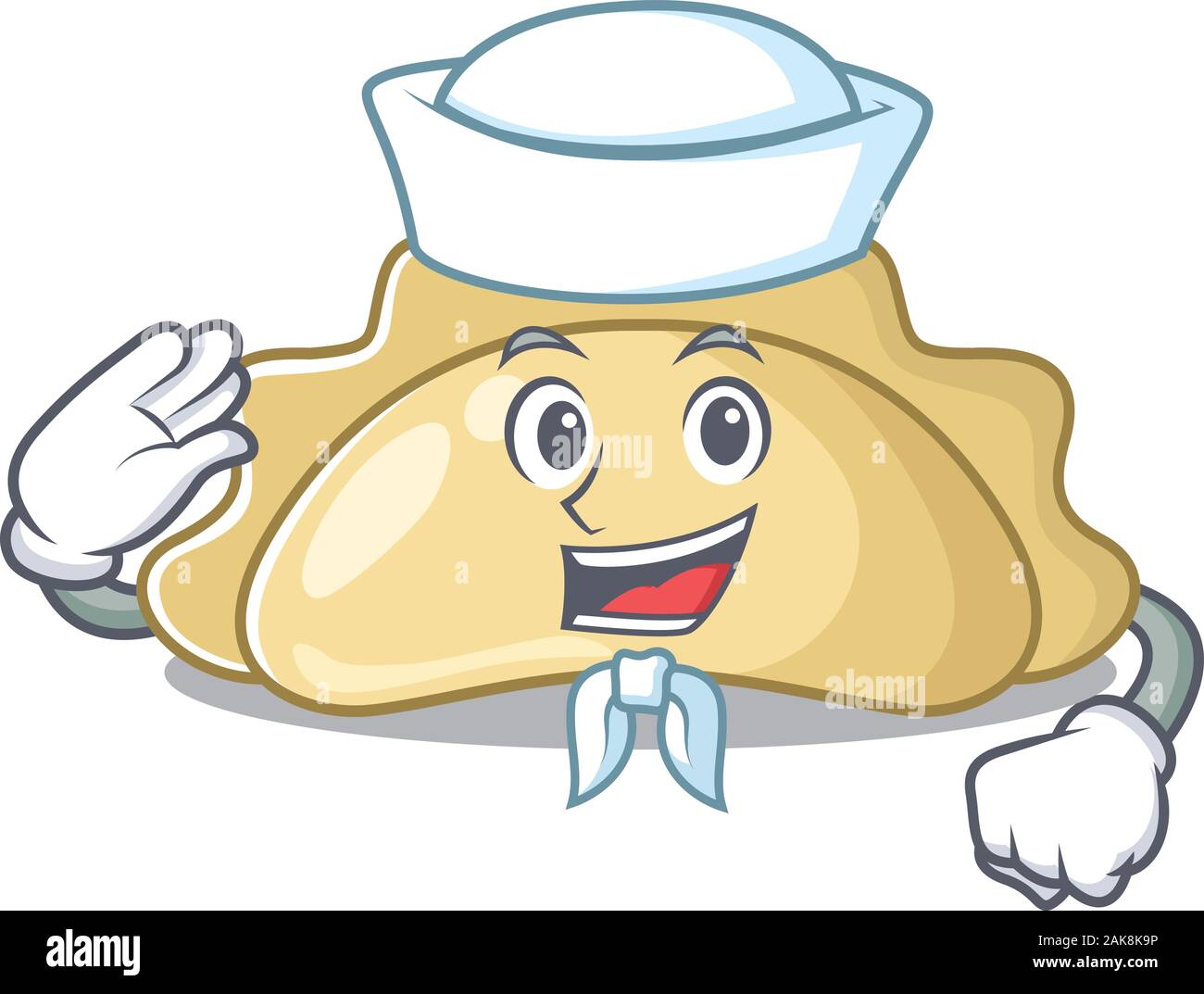 A mascot design of pierogi Sailor wearing hat Stock Vector Image & Art ...