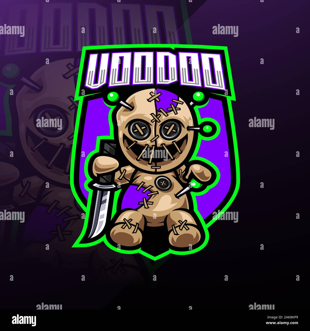 Voodoo esport mascot logo design Stock Vector Image & Art - Alamy