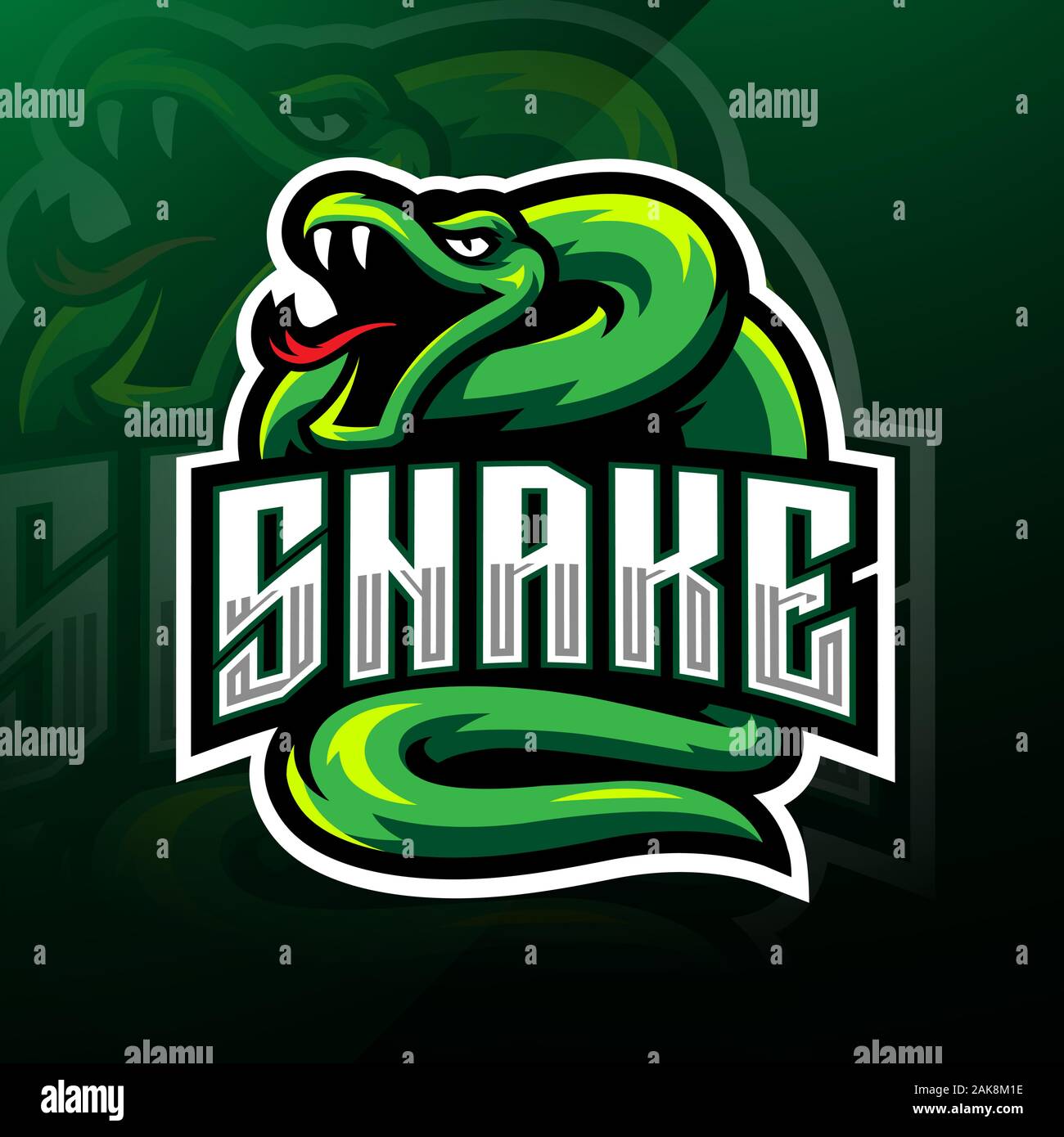 Green snake esport mascot logo design Stock Vector Image & Art - Alamy