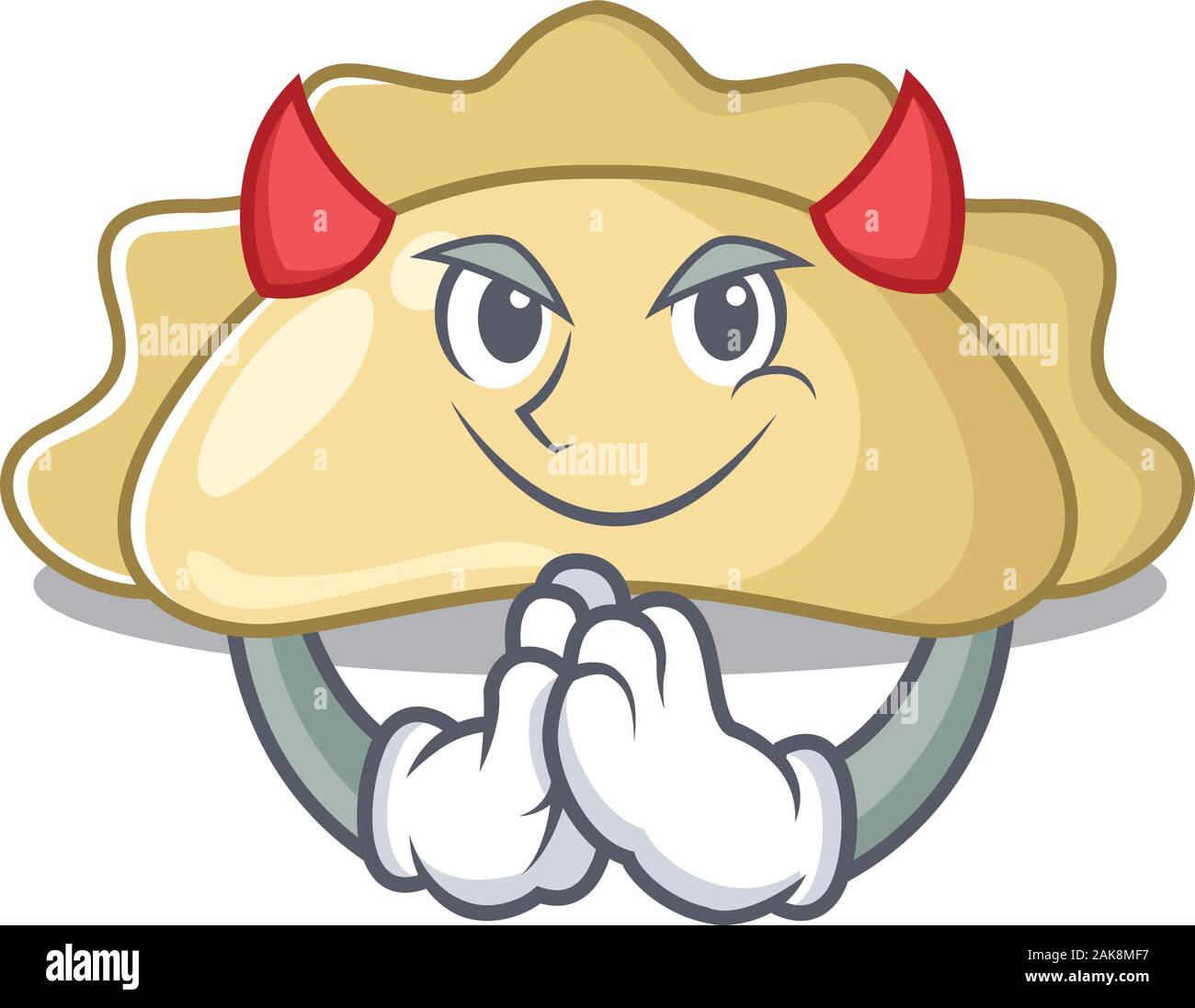 Devil pierogi Cartoon in character with design Stock Vector Image & Art ...
