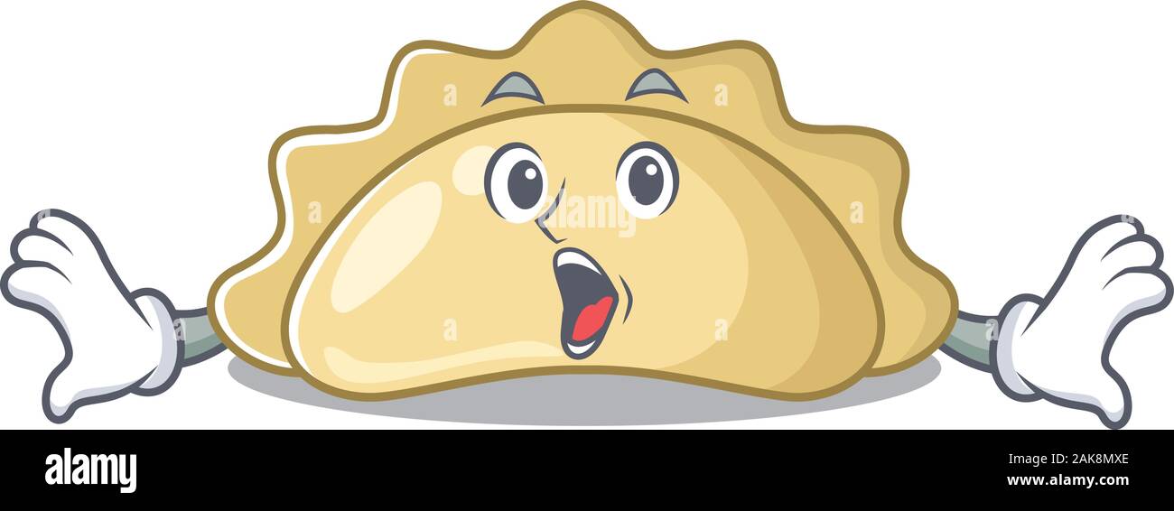 Pierogi cartoon character design on a surprised gesture Stock Vector ...