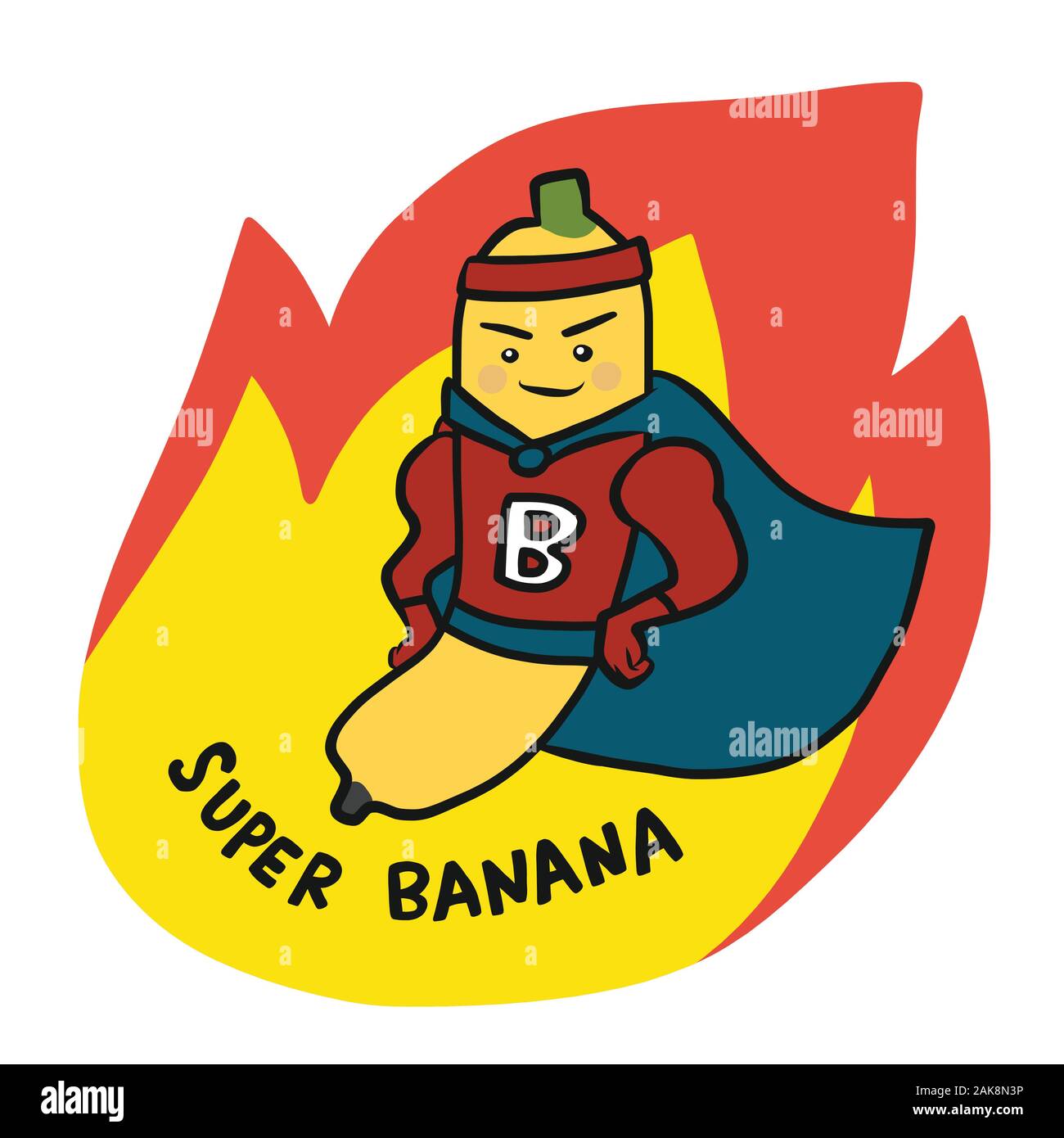 Superhero banana Stock Vector Images - Alamy