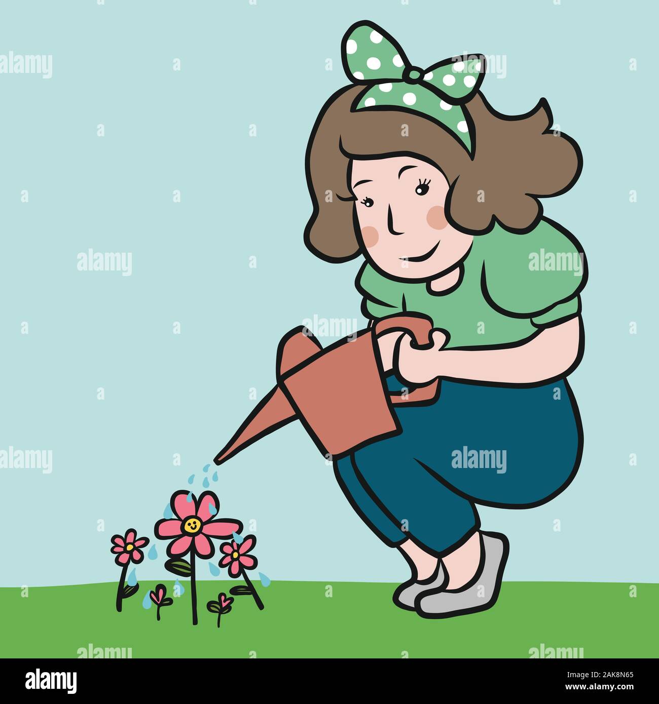Watering Can Cartoon Stock Photos & Watering Can Cartoon Stock Images ...