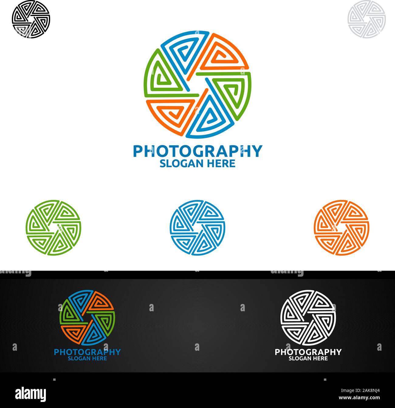 Abstract Camera Photography Logo Icon Vector Design Template Stock ...