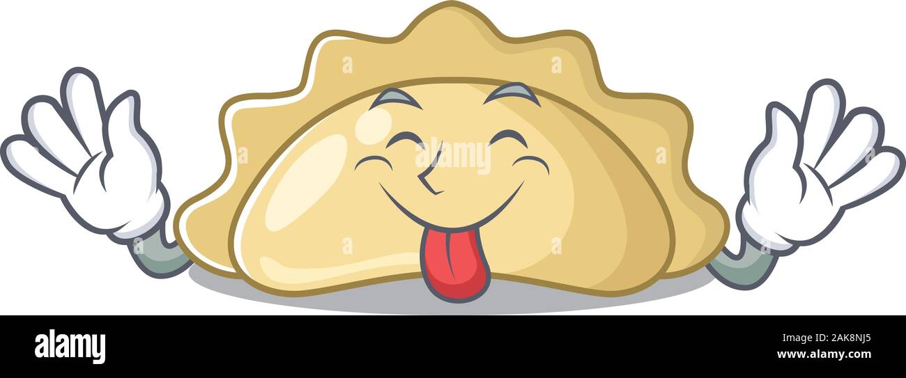 Cute pierogi cartoon mascot style with Tongue out Stock Vector Image ...
