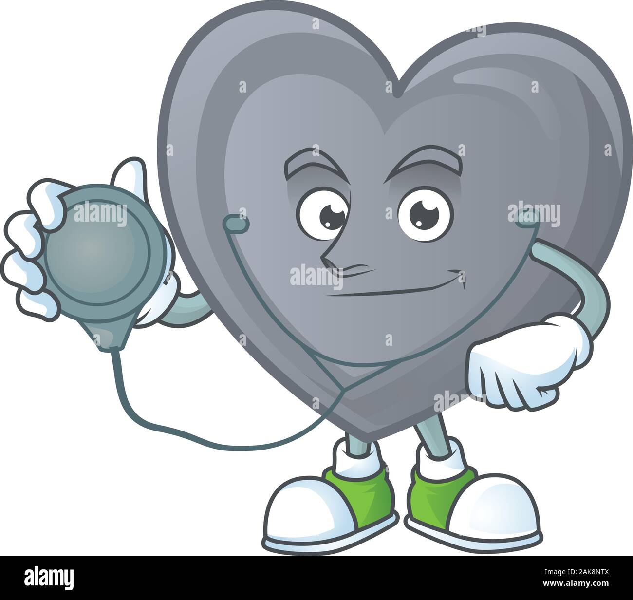 Grey love cartoon character style in a Doctor costume with tools Stock ...