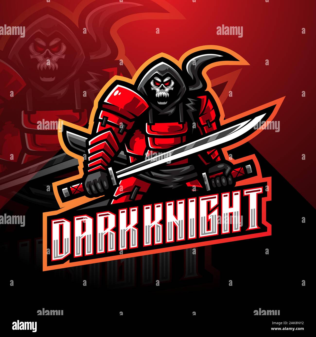 Dark Knight esport mascot logo design Stock Vector Image & Art - Alamy