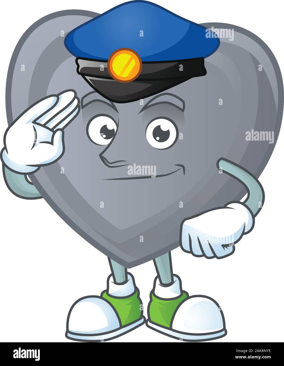 A character design of grey love in a Police officer costume Stock ...