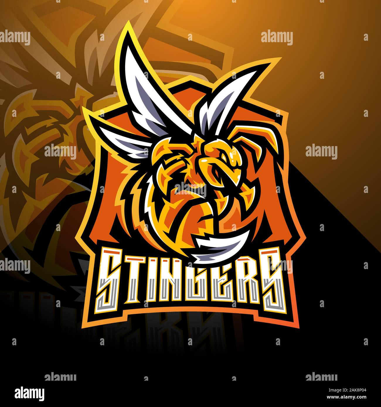 Angry bee esport mascot logo design Stock Vector Image & Art - Alamy