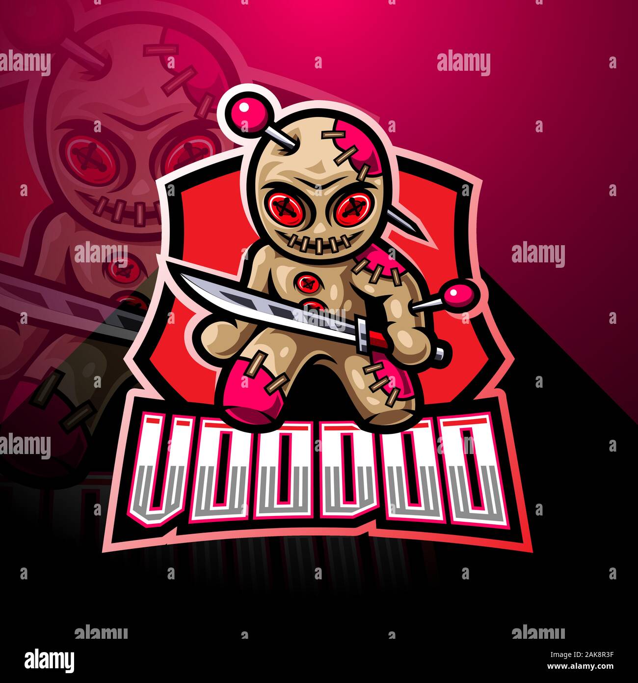Voodoo esport mascot logo design Stock Vector Image & Art - Alamy