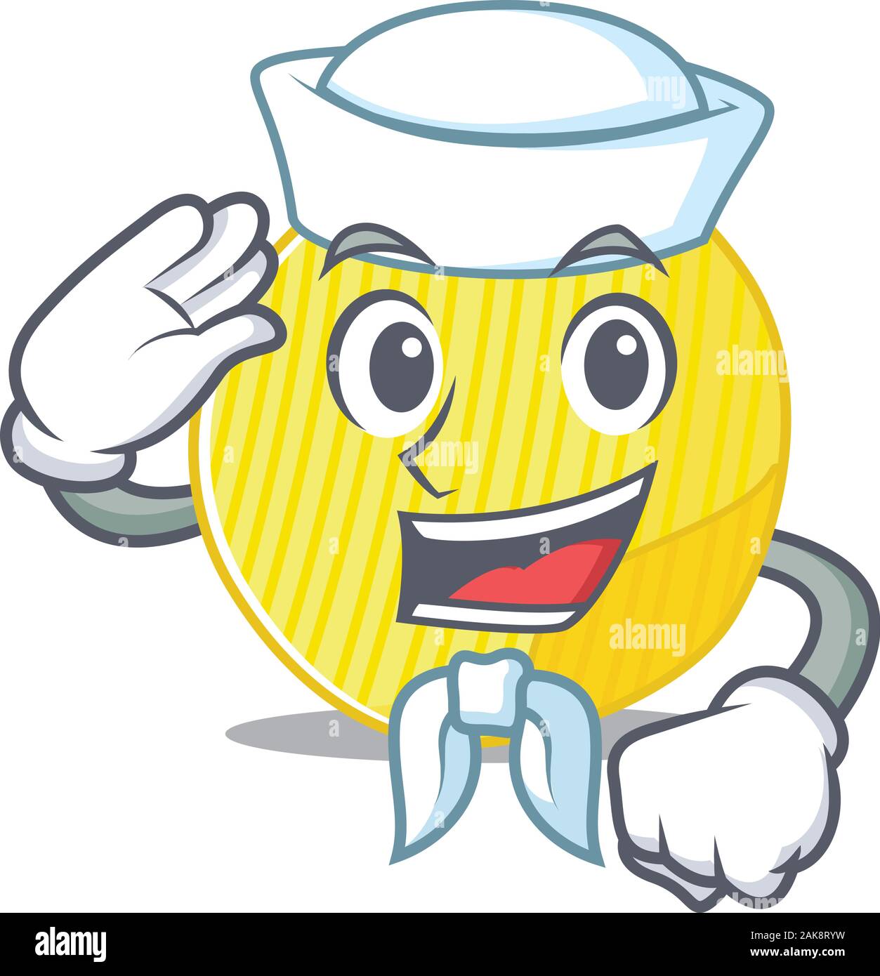 A mascot design of potato chips Sailor wearing hat Stock Vector Image ...