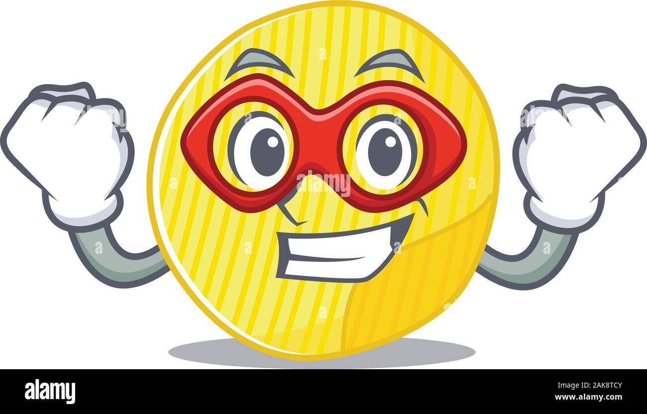 Smiley mascot of potato chips dressed as a Super hero Stock Vector ...