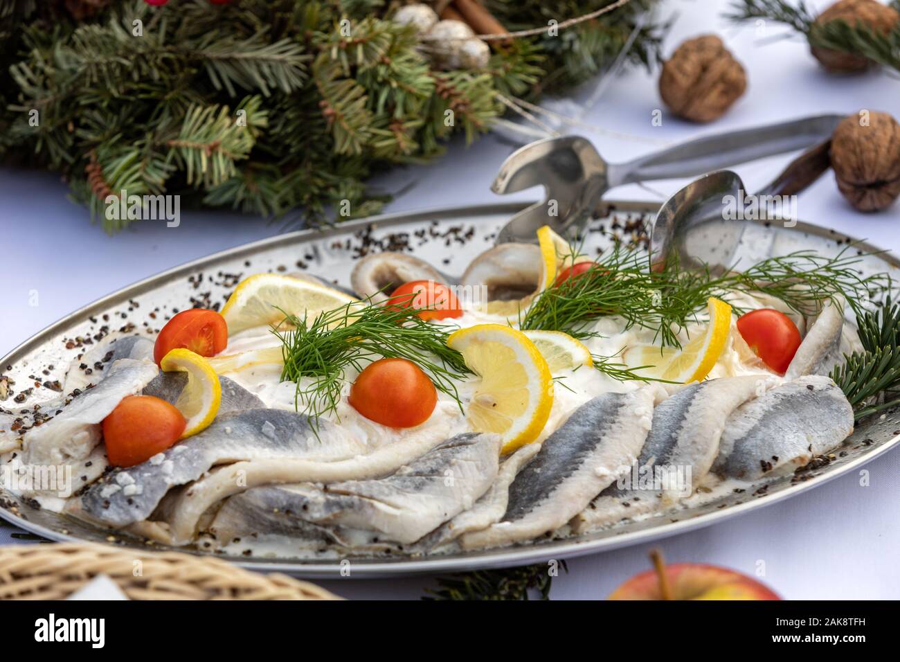 Herring in dill sauce hi-res stock photography and images - Alamy